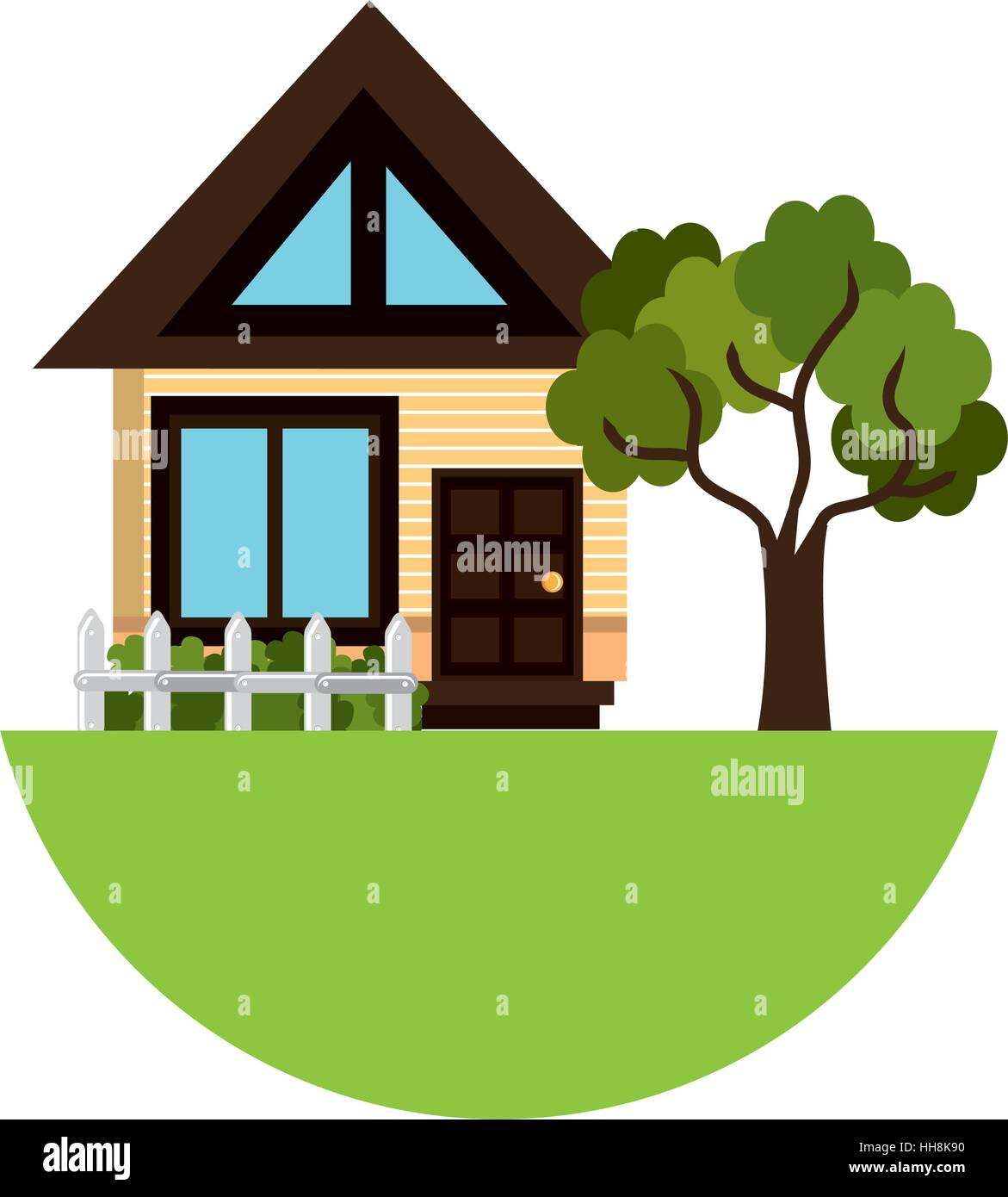 exterior cute house icon vector illustration design Stock Vector Image ...