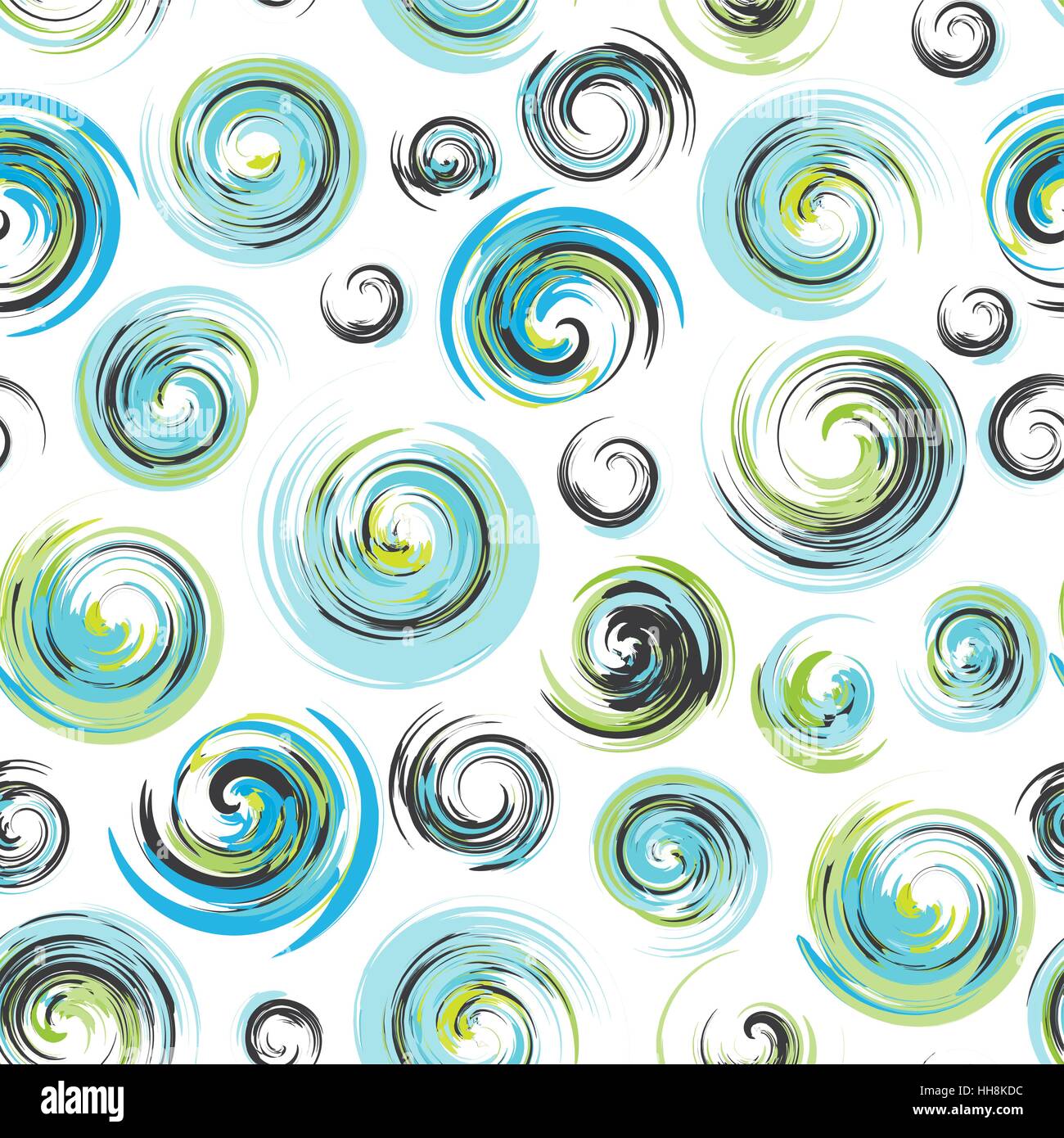 Swirls drawn seamless swirl pattern. Dry brush doodle illustration ...