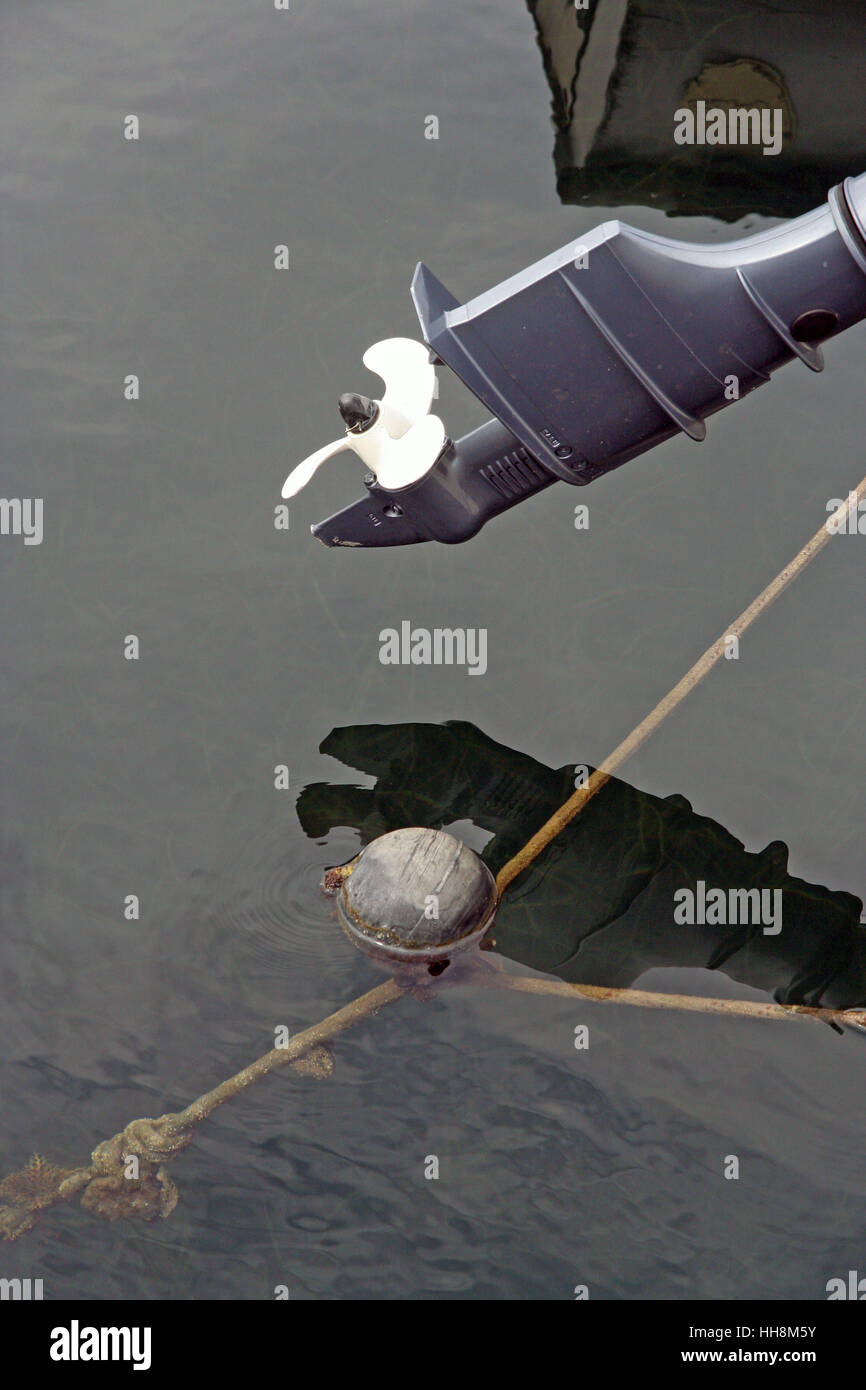 Boat engine propeller. Small boat engine propeller Stock Photo - Alamy