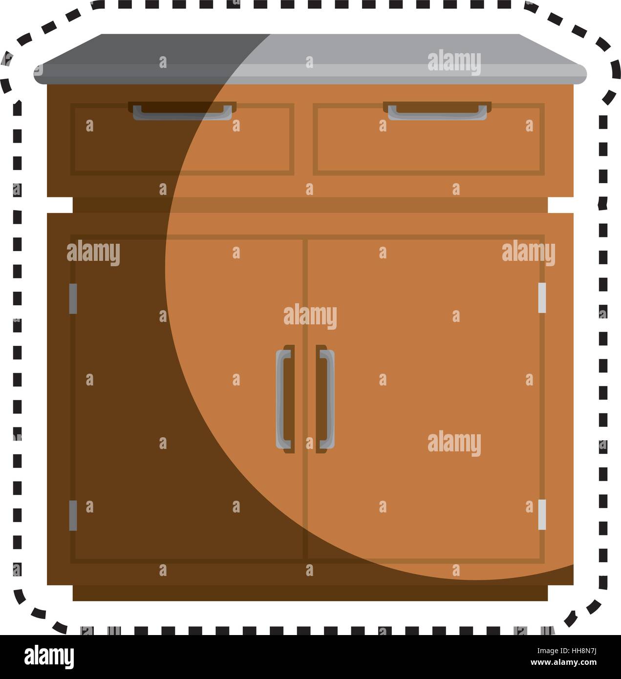 Kitchen chest of drawers vector illustration design Stock Vector Image ...