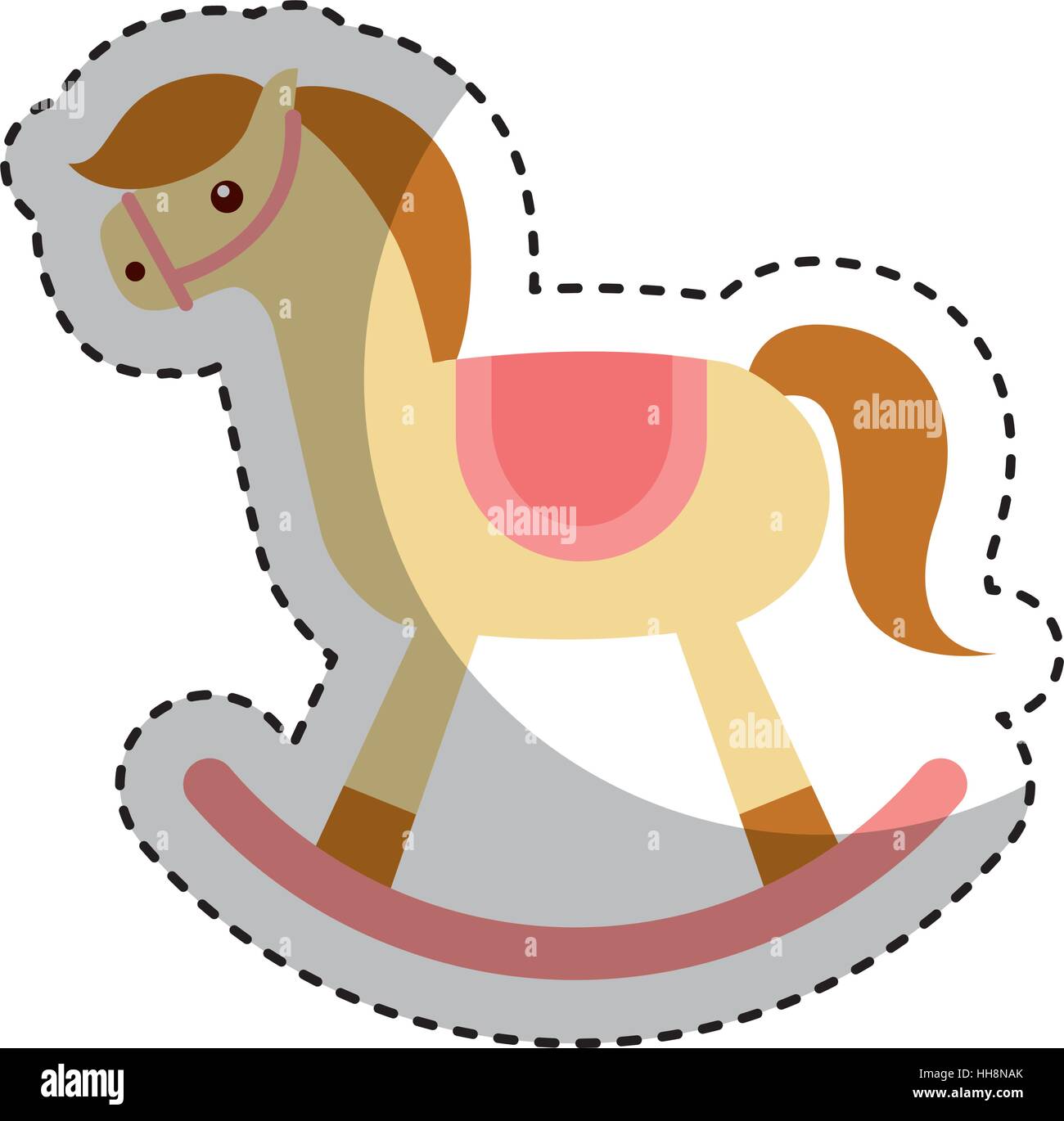 Rocking horse shape Stock Vector Images - Alamy
