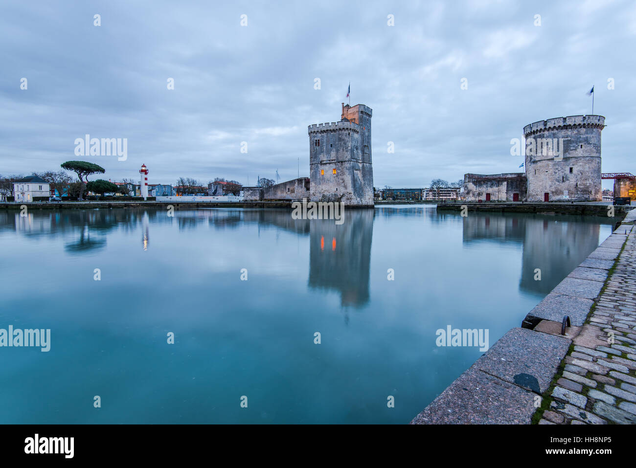Old fort towers in La Rochelle , France. Famous tourist destination ...