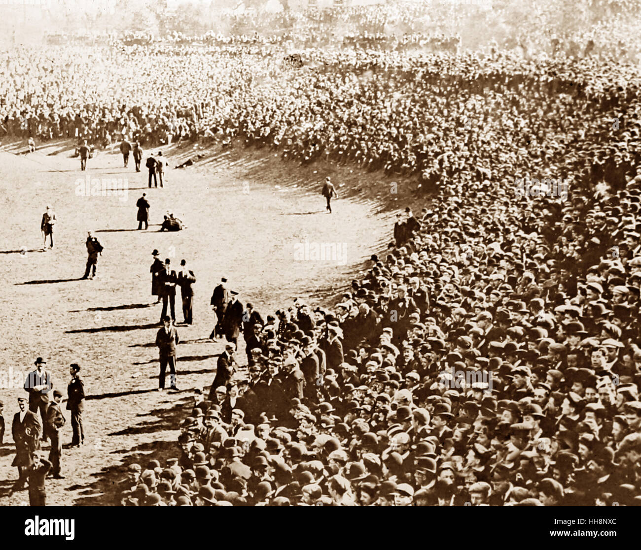 Crowd at a football match - early 1900s Stock Photo - Alamy