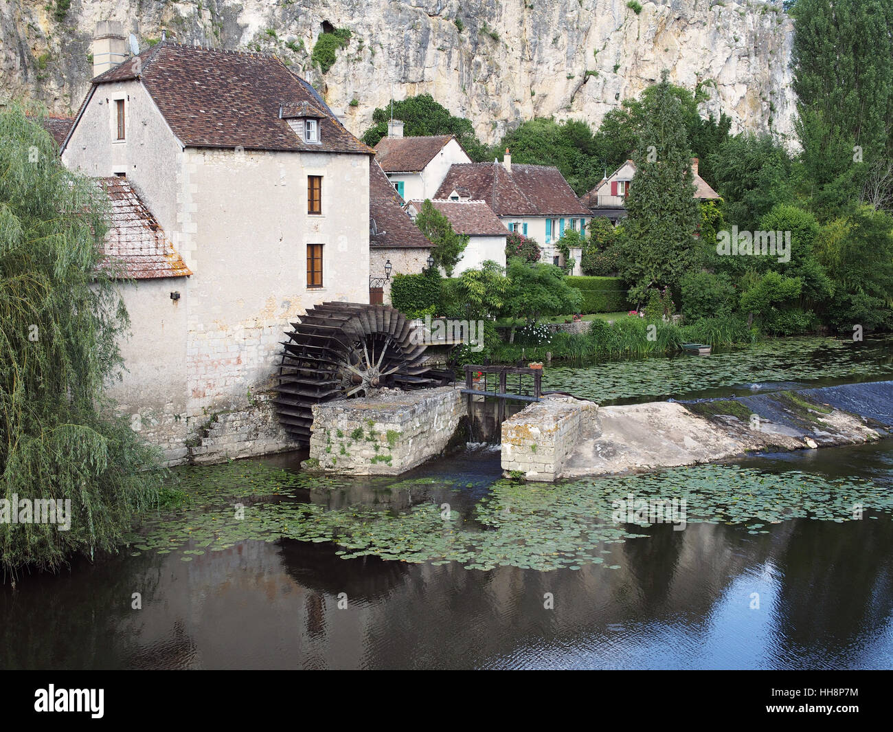 wood, dam, mill, embankment, old, rural, building, water, peasant, blue ...