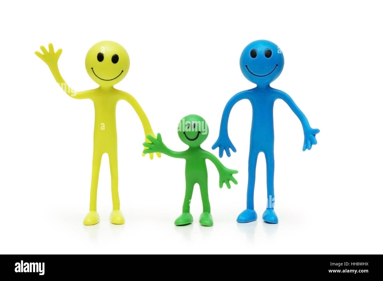 Happy family of Smilies Stock Photo - Alamy