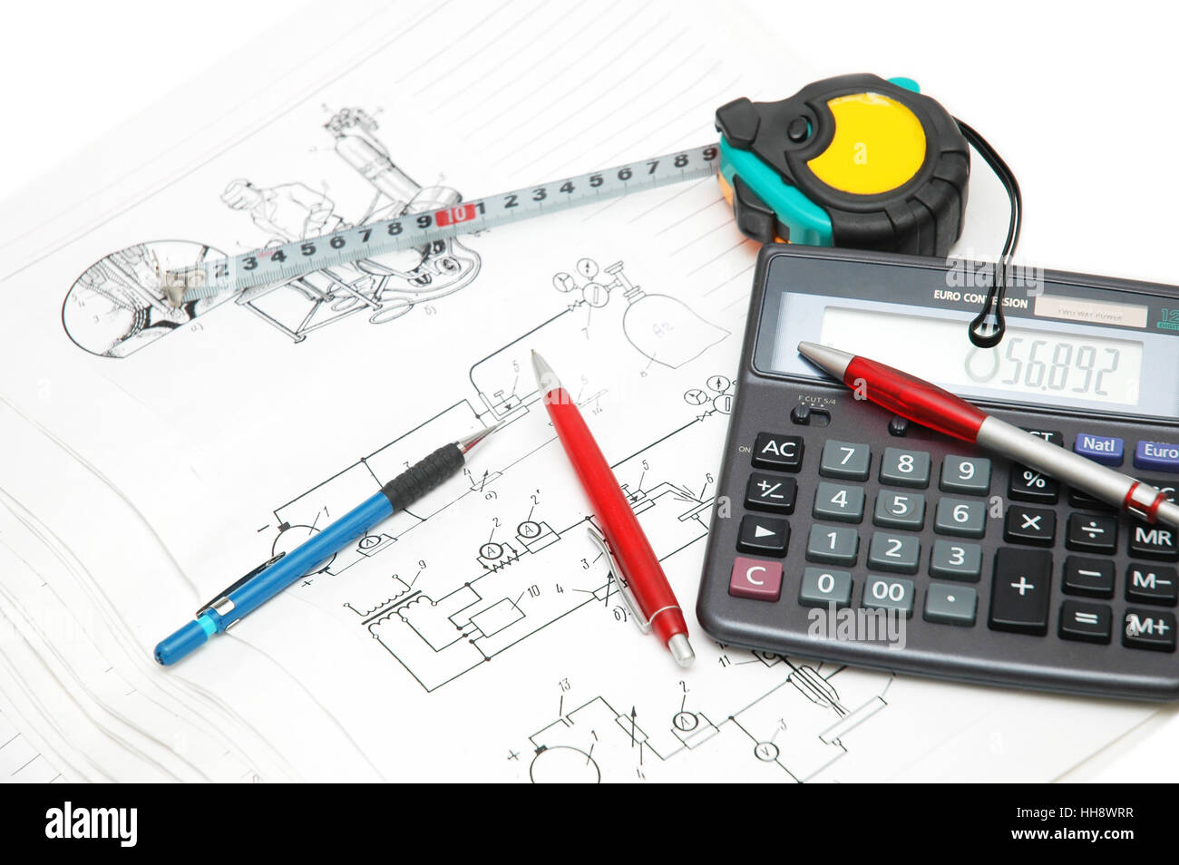 blue, house, building, model, design, project, concept, plan, draft ...