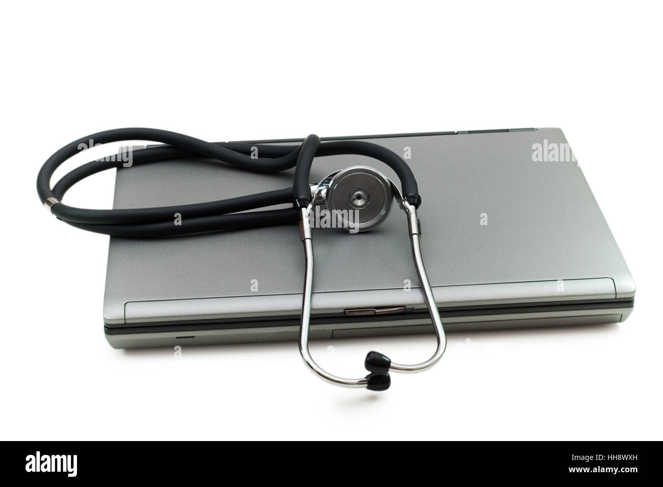 Stethoscope and laptop illustrating concept of digital security Stock ...