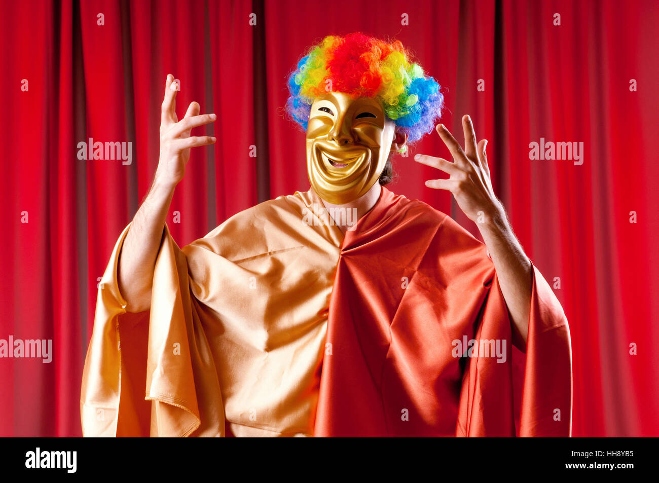 Theater concept with masked actor Stock Photo - Alamy