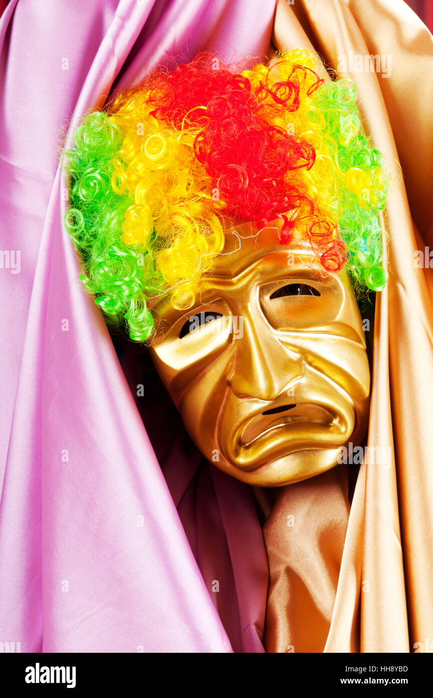 Theater concept with masked actor Stock Photo - Alamy