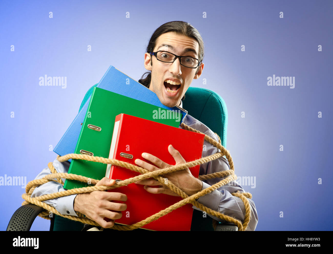 Person restrained stress tied hi-res stock photography and images - Alamy