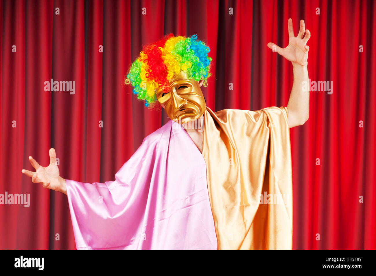 Theater concept with masked actor Stock Photo - Alamy