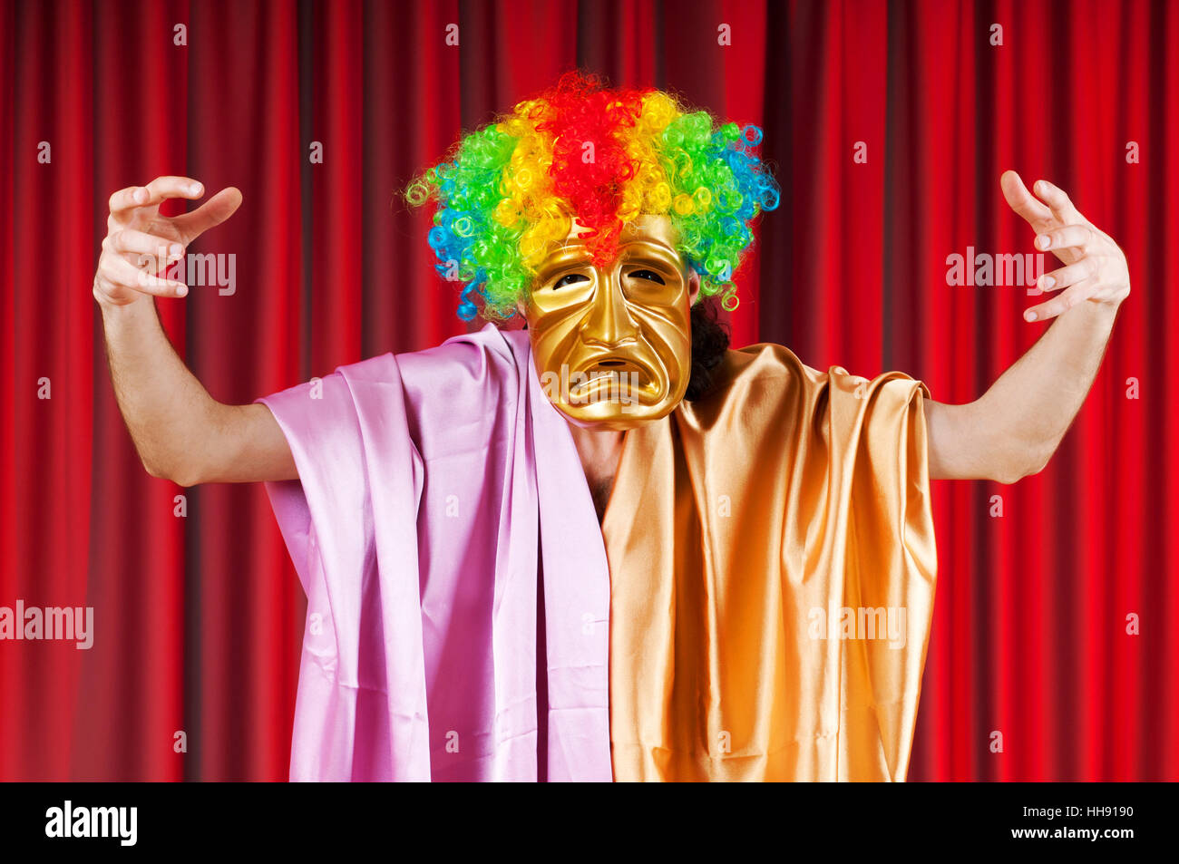 Theater concept with masked actor Stock Photo - Alamy