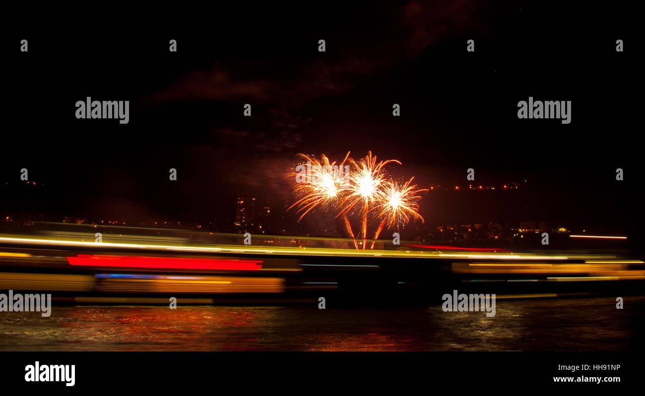 entertainment, rhine, night, nighttime, germany, german federal ...