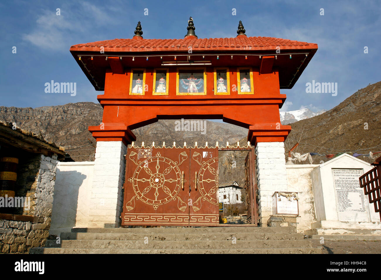 Entrance gate tibetan buddhist temple hi-res stock photography and ...