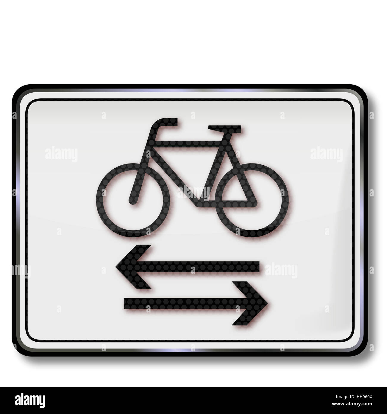 Danger bike track sign Cut Out Stock Images & Pictures - Alamy