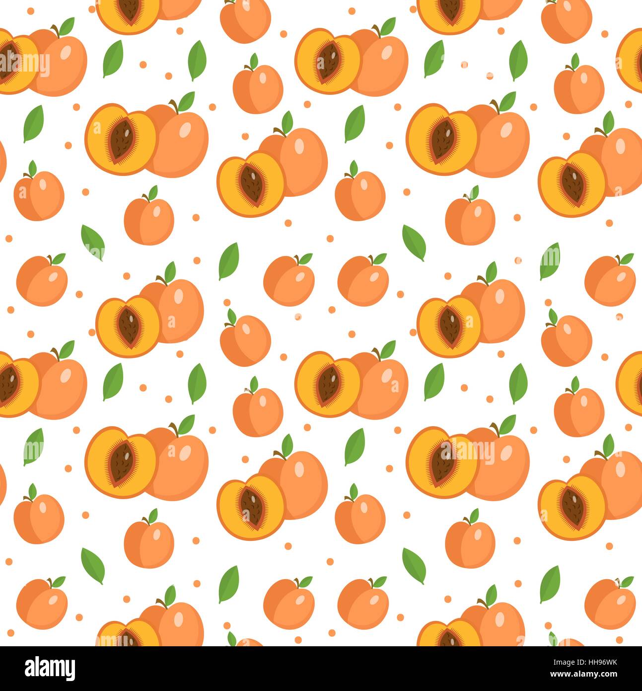 Peach seamless pattern. Apricot endless background, texture. Fruits ...