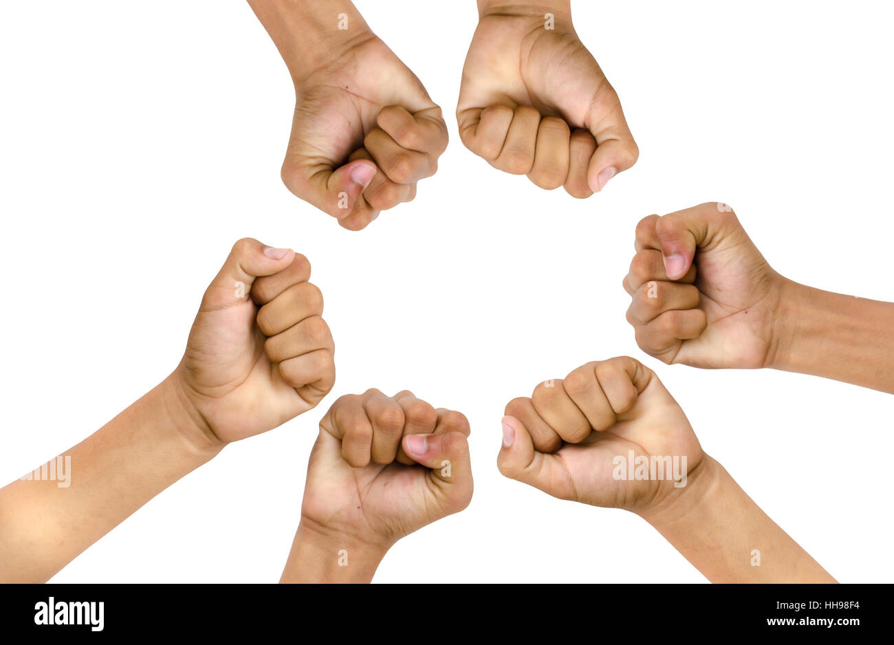 hand of children for victory on white background Stock Photo - Alamy