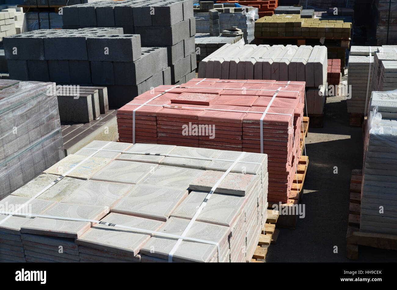 pavement tile in piles outdoors Stock Photo - Alamy