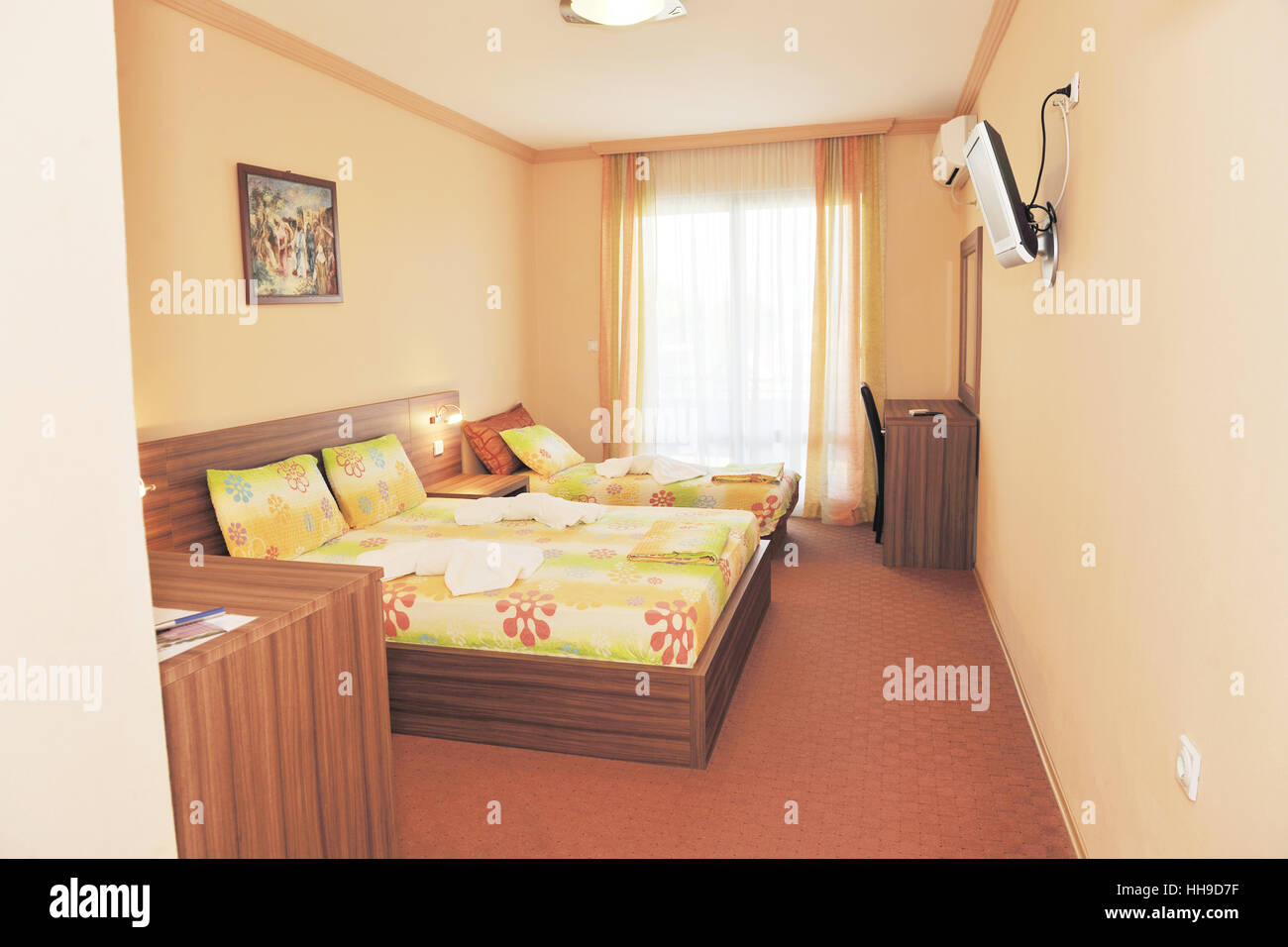 travel, room, bed, new, hotel, indoor, motel, clean, accomodation Stock ...