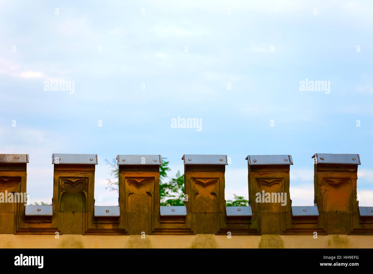 stone, sandstone, fortification, firmament, sky, blue, stone, brown ...