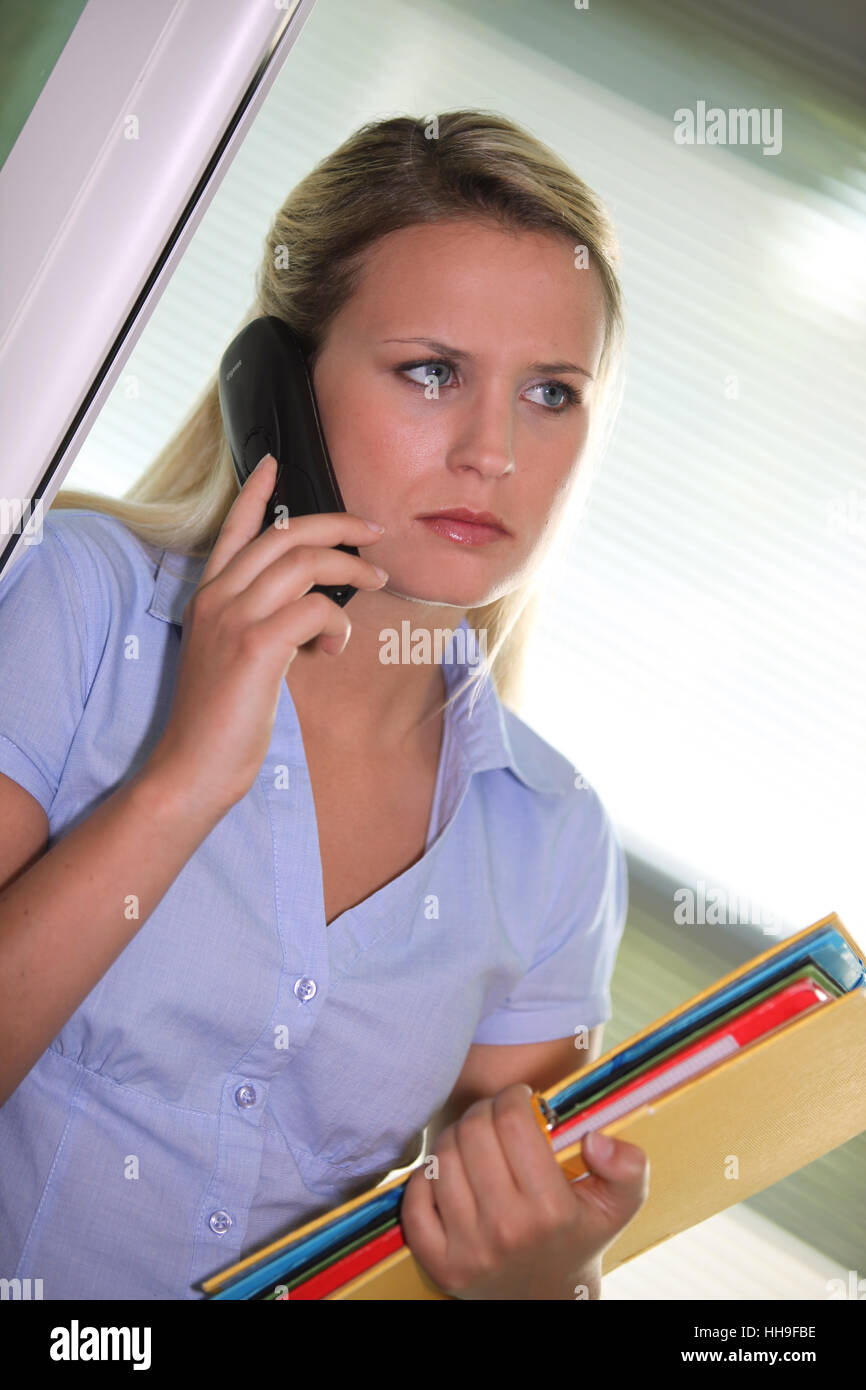 woman, office, secretary, window, porthole, dormer window, pane, face ...