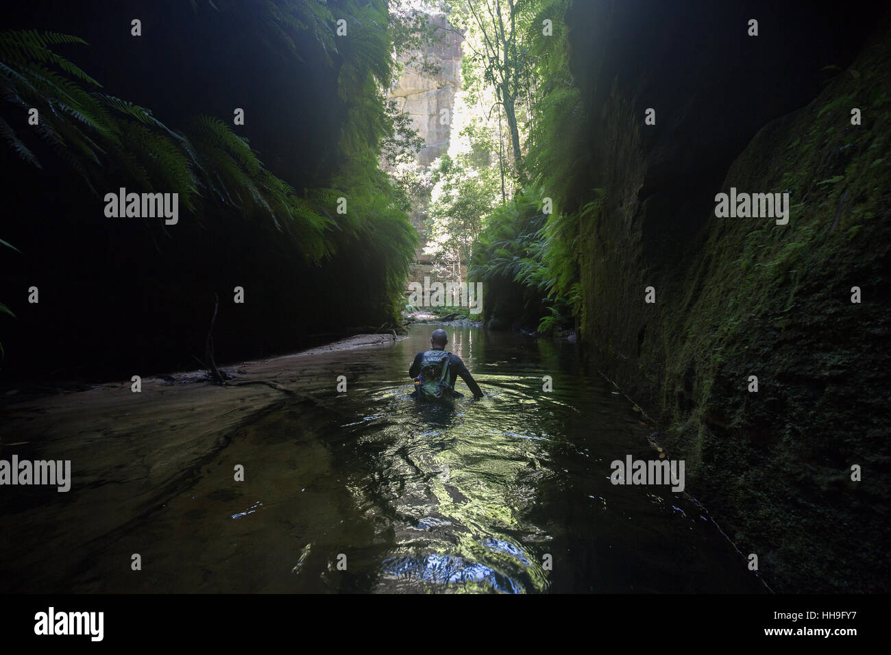 Adventure canyoning in claustral canyon in the Blue Mountains ...