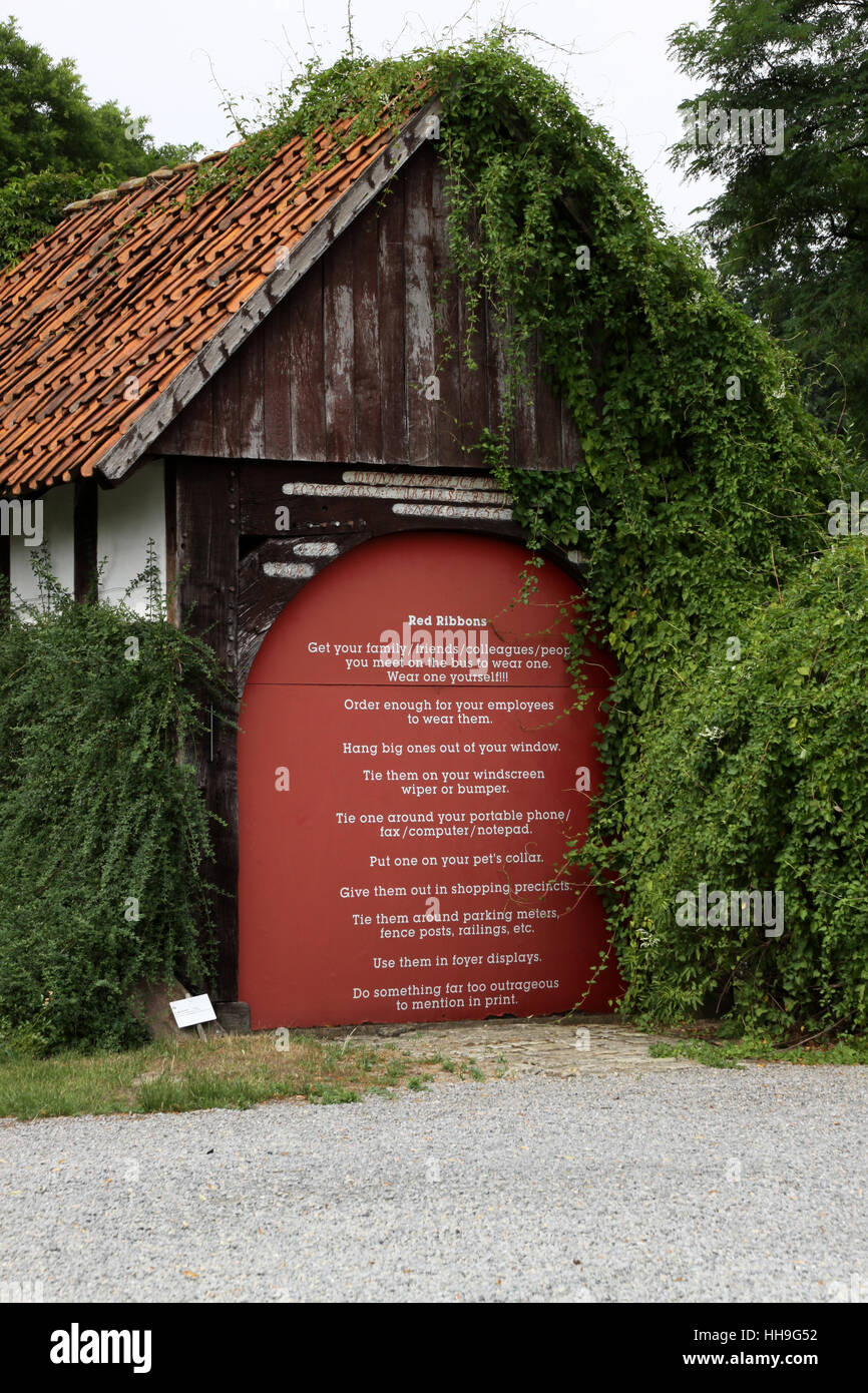 red ribbons wendlinghausen castle Stock Photo - Alamy