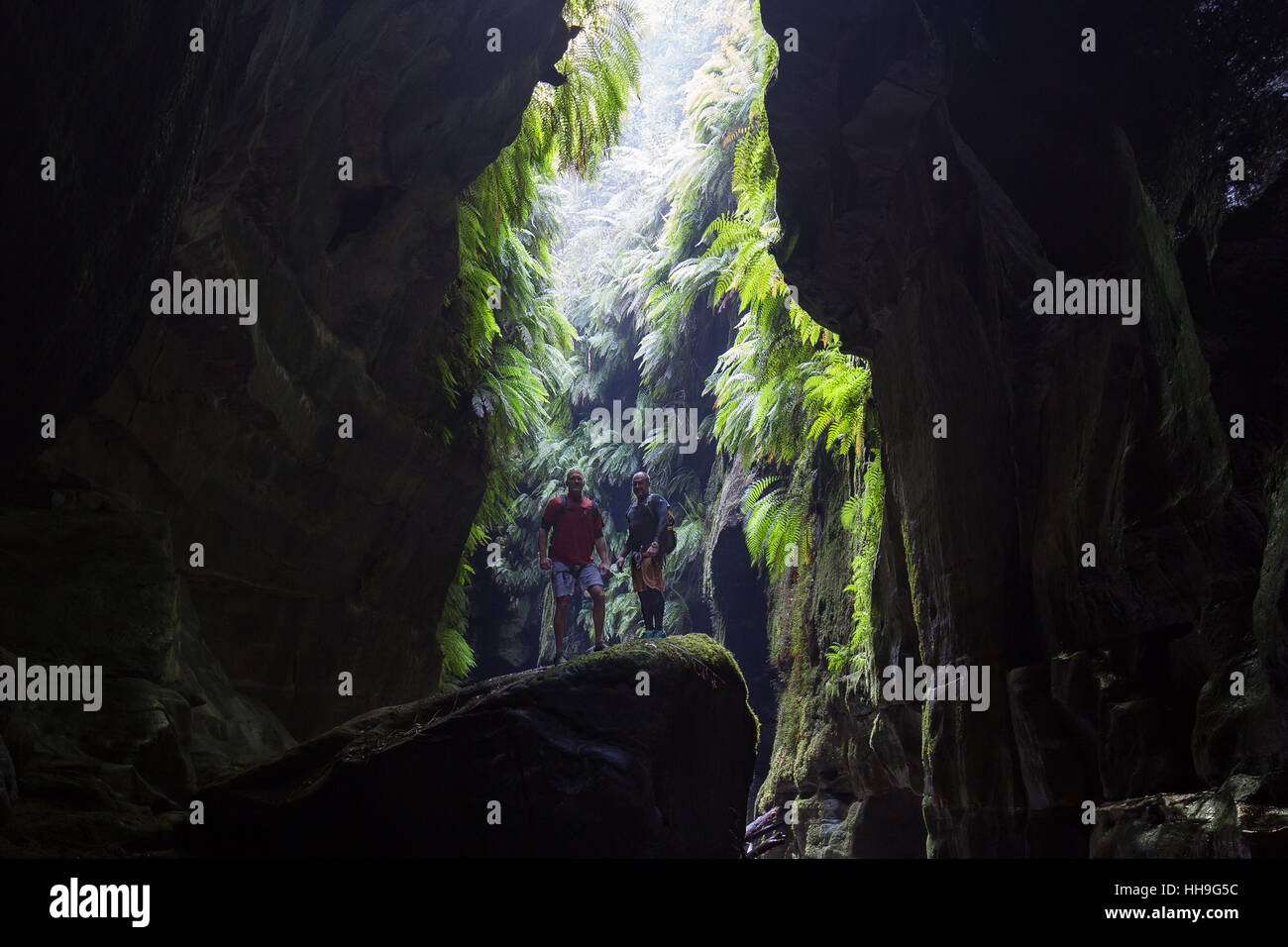 Adventure canyoning in claustral canyon in the Blue Mountains ...