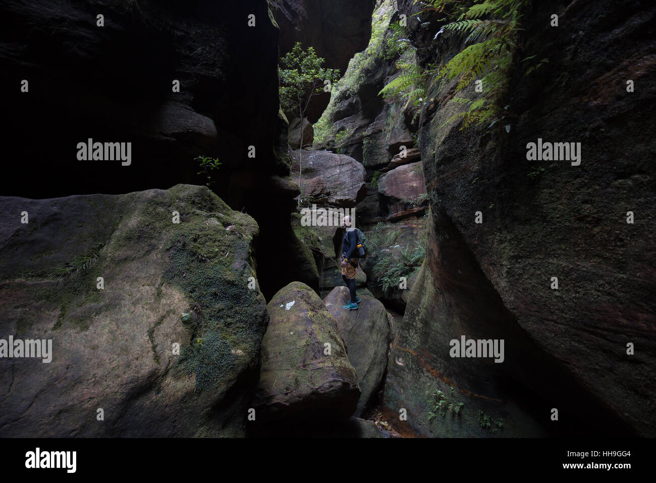 Adventure canyoning in claustral canyon in the Blue Mountains ...