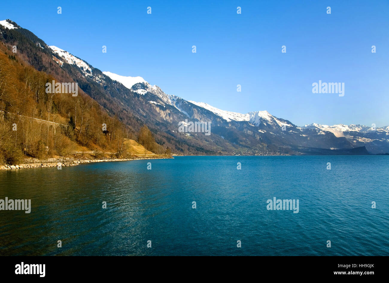 blue, city, town, tree, trees, mountains, winter, alps, snow, coke ...