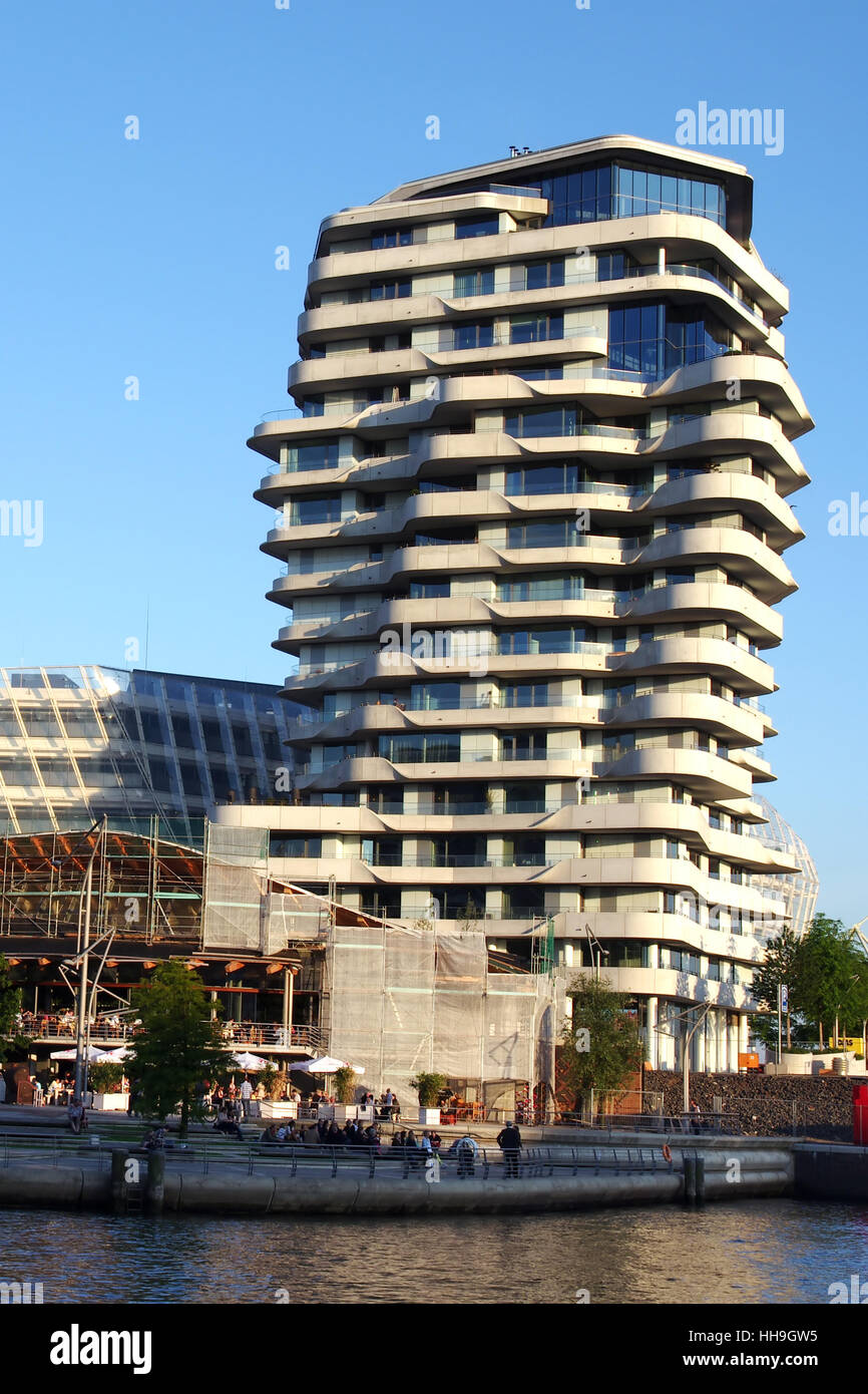 house, building, modern, modernity, harbor, hamburg, harbours, style of ...