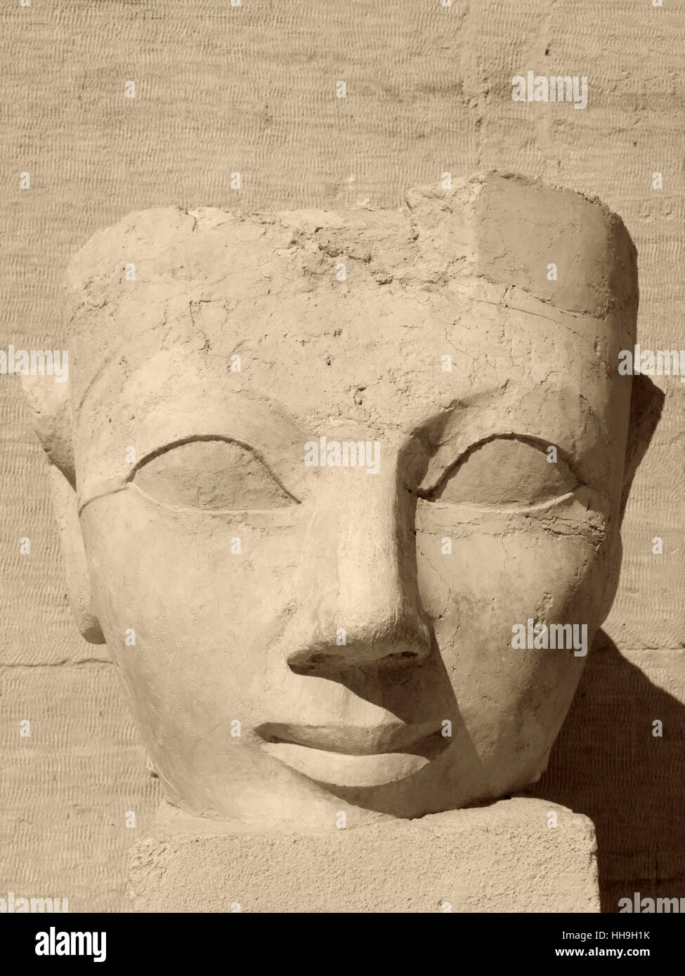 historic stone sculpture in Egypt showing the face of Hatschepsut in ...
