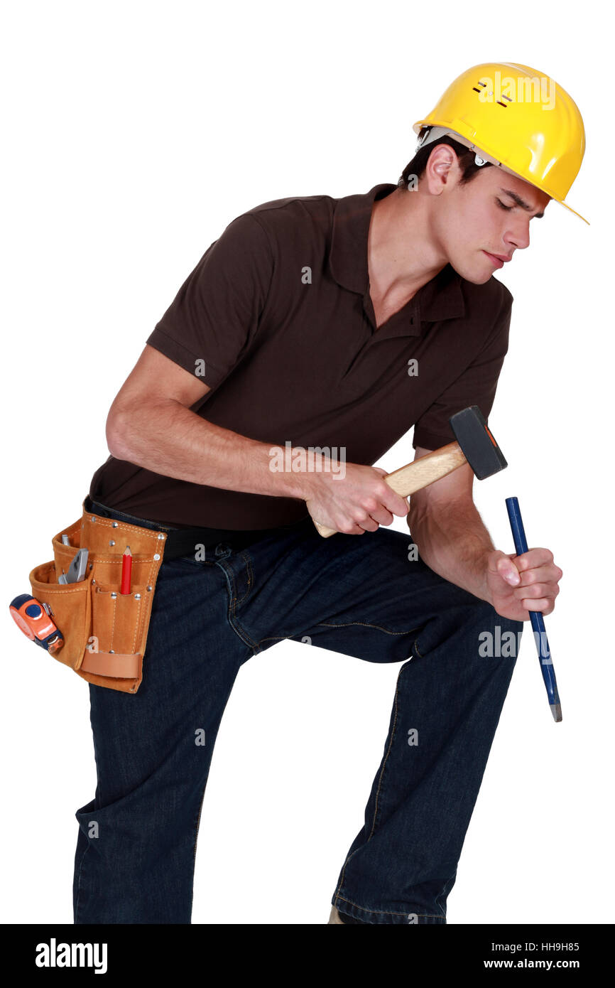 closeup, concentration, chisel, carpenter, carpentry, backdrop ...