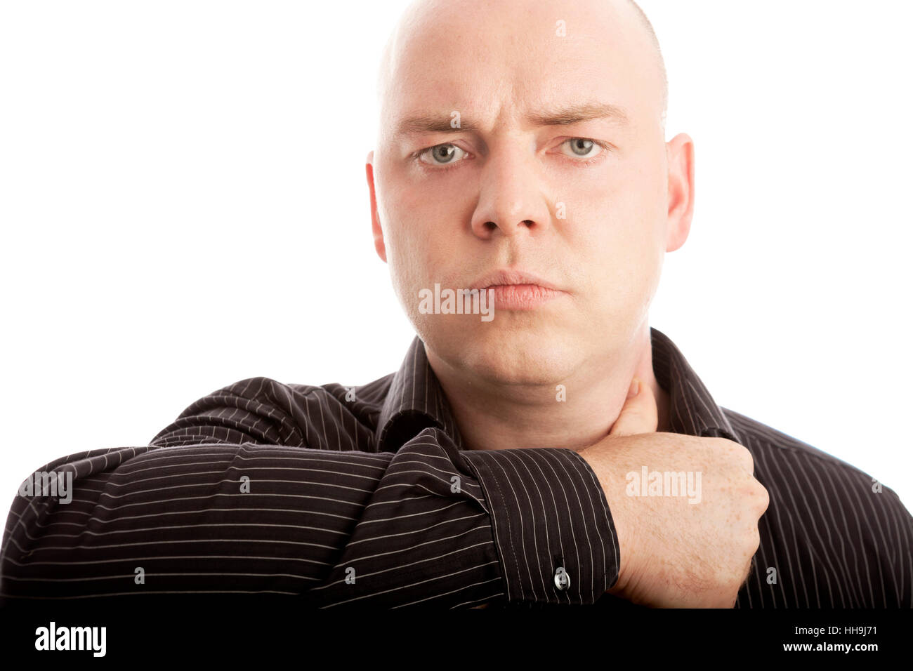 Man cut head off thumb depression stress hi-res stock photography and ...