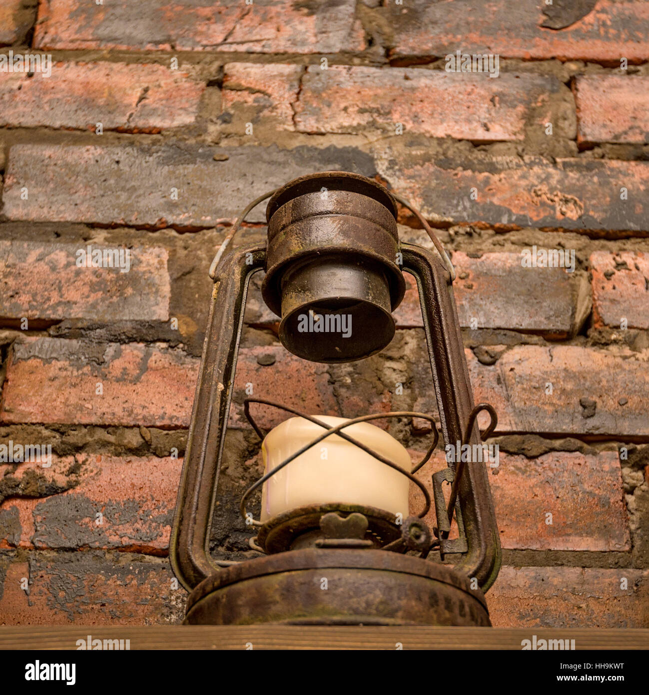 Old fashioned vintage kerosene or oil lantern Stock Photo - Alamy