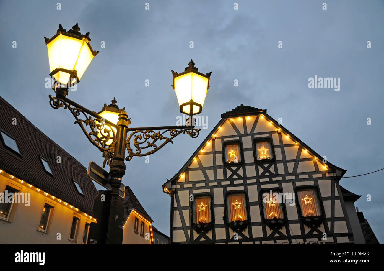 house, building, advent, germany, german federal republic, hesse ...