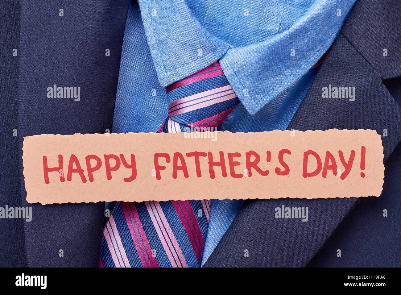 Greeting card on formal clothes Stock Photo - Alamy
