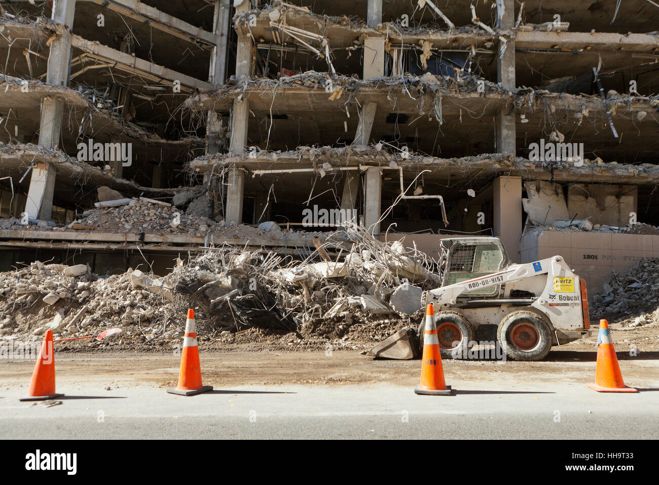 Urban office building demolition site - Washington, DC USA Stock Photo ...