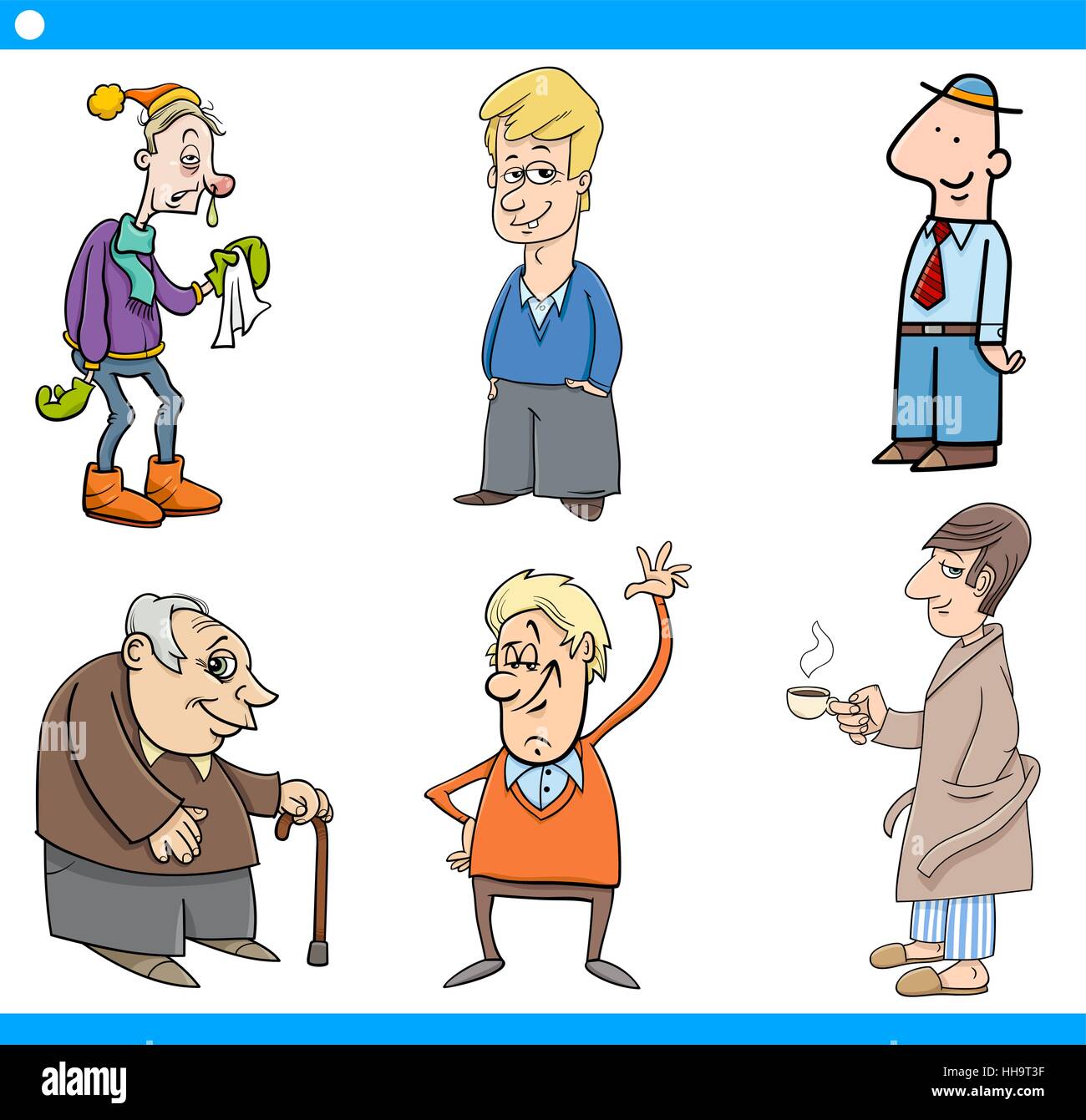 Cartoon Illustration Set of Man Characters Stock Vector Image & Art - Alamy