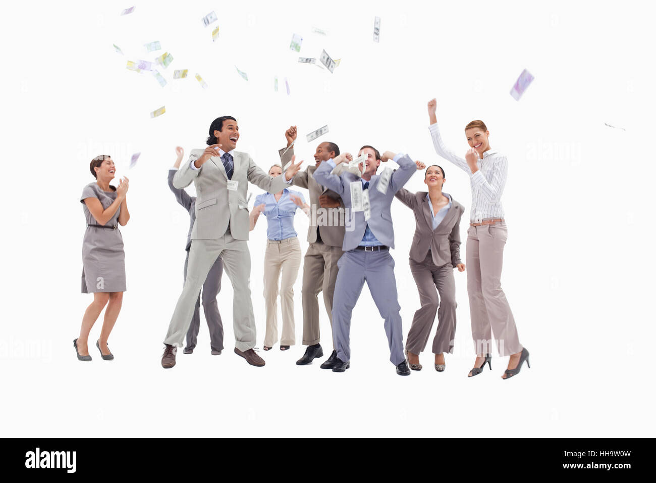 Money falling from sky Cut Out Stock Images & Pictures - Alamy