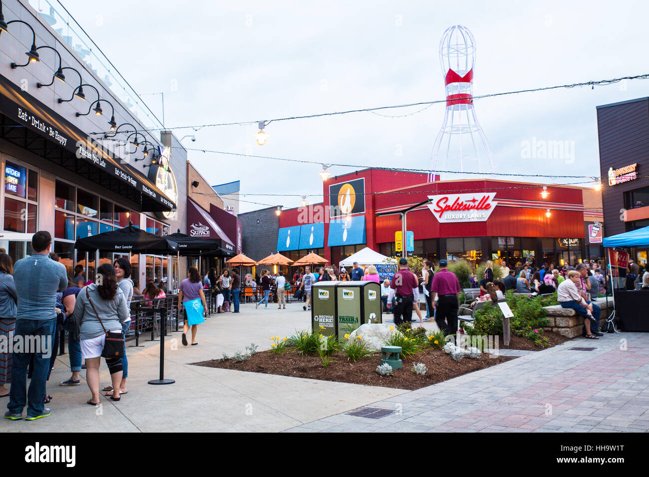 FOXBOROUGH, MA - SEPTEMBER 12, 2015 - Exterior night view of Gillette ...
