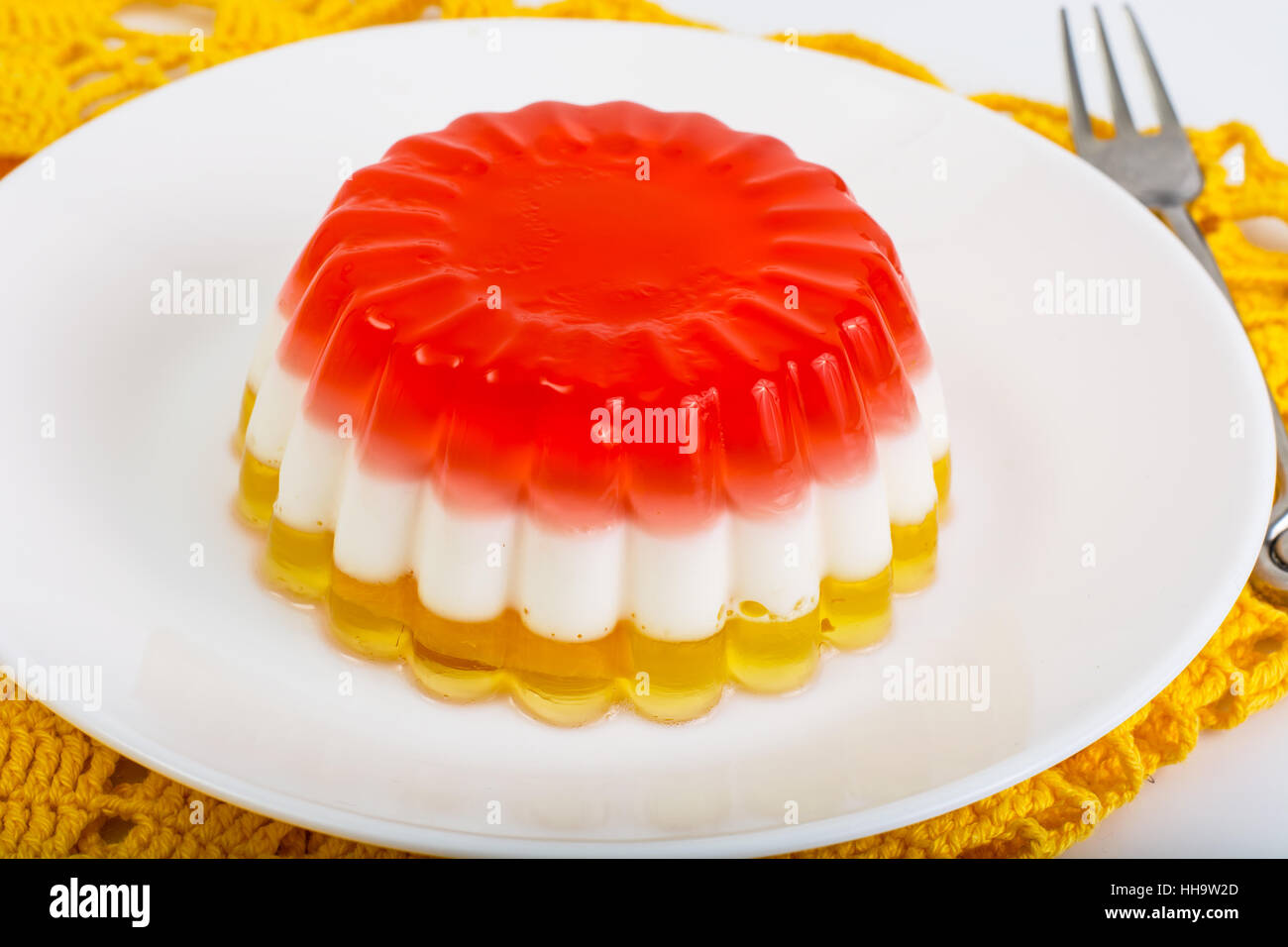 Dessert jelly layered color Stock Photo - Alamy