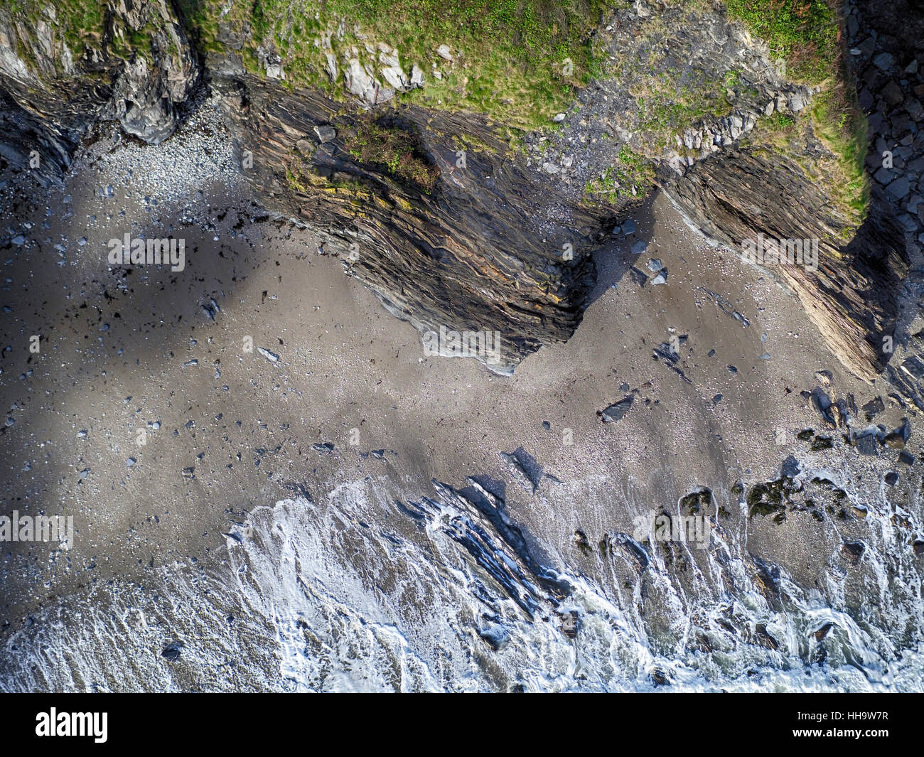 Aerial beach cliff waves hi-res stock photography and images - Alamy