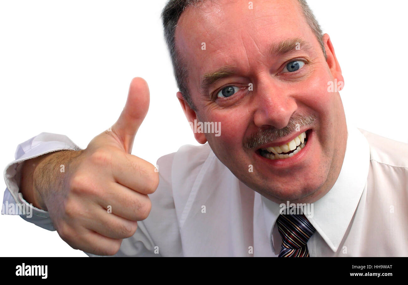 A man is showing his appreciation towards a job very well done Stock ...