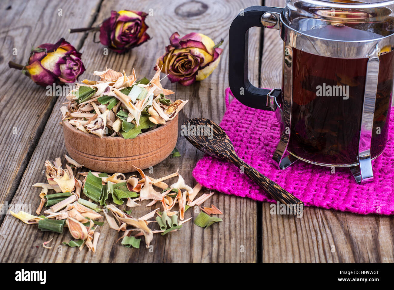 Pandan tea with lemongrass Stock Photo - Alamy