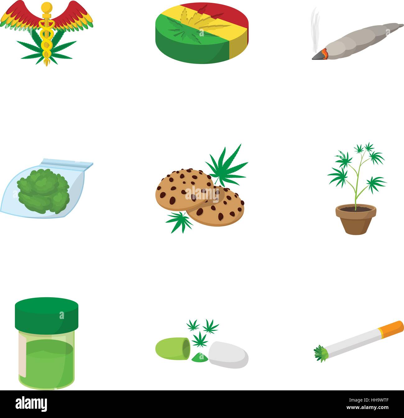 Drug Icons Set Cartoon Style Stock Vector Image And Art Alamy 6578