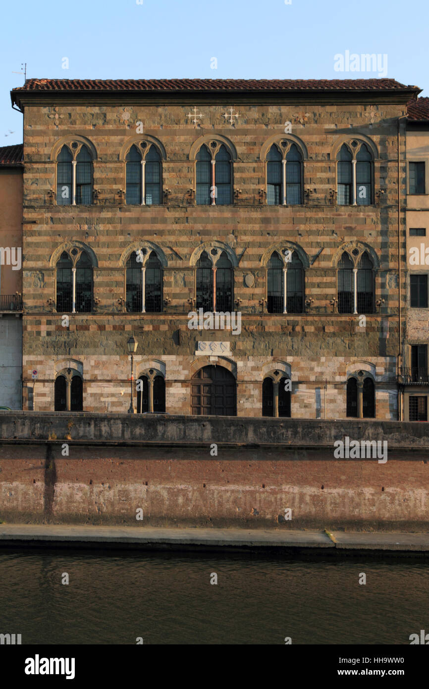 house, building, tuscany, town hall, pisa, italy, tower, shine, shines ...