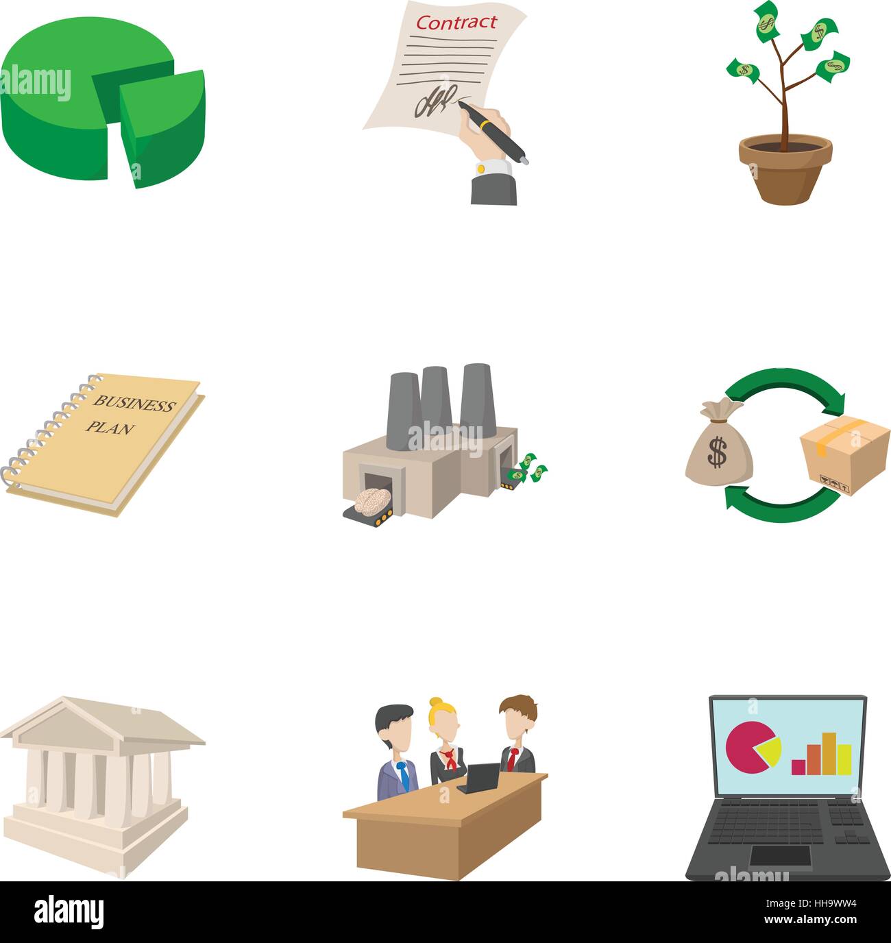 Company icons set, cartoon style Stock Vector Image & Art - Alamy