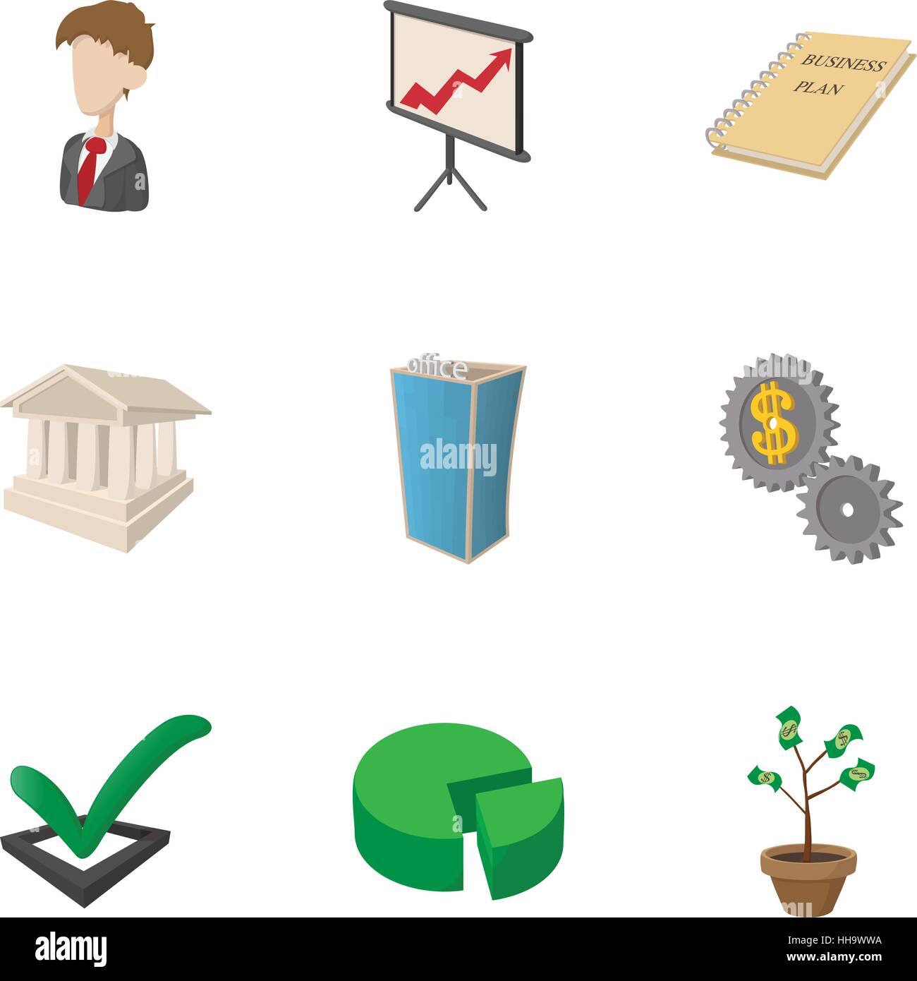 Firm icons set, cartoon style Stock Vector Image & Art - Alamy