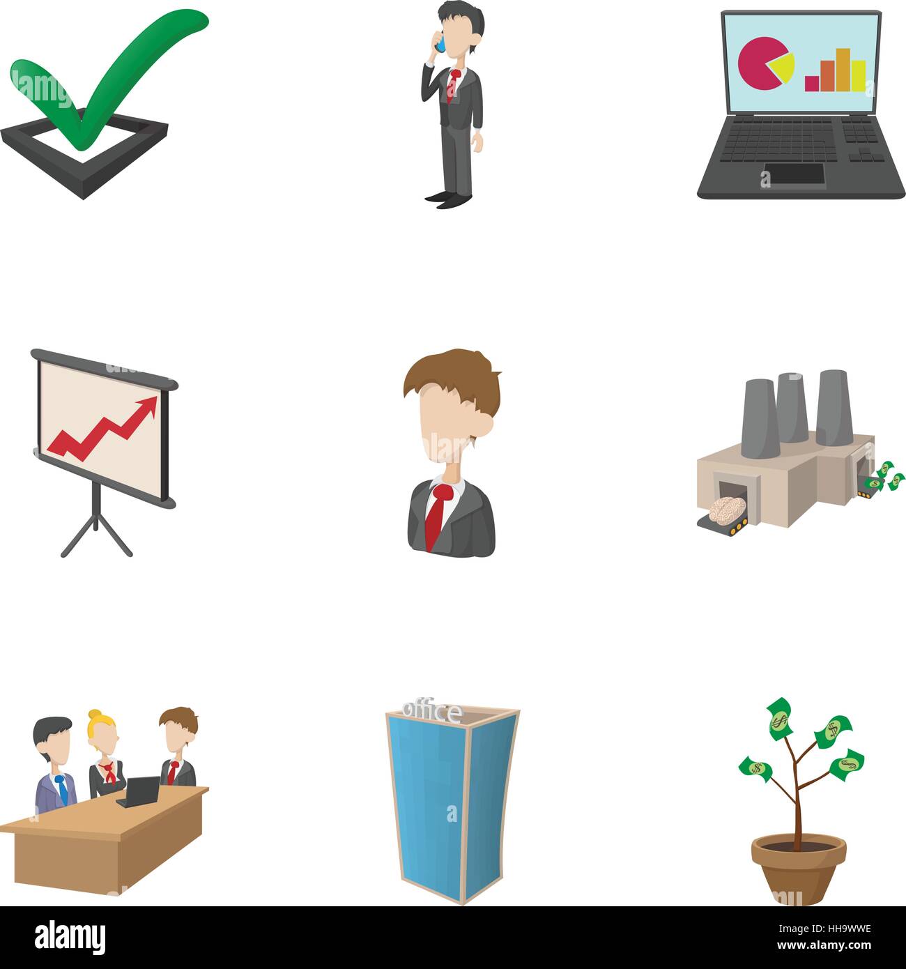 Marketing icons set, cartoon style Stock Vector Image & Art - Alamy